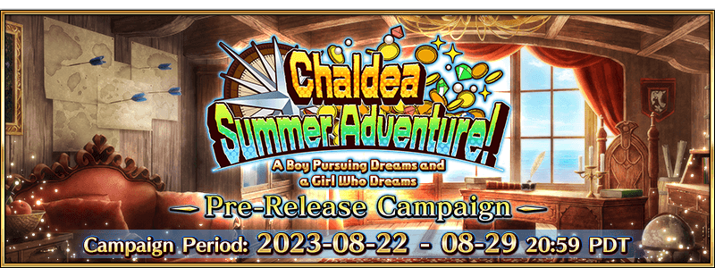 Chaldea Summer Adventure! A Boy Pursuing Dreams and a Girl Who Dreams Pre-Release Campaign ...